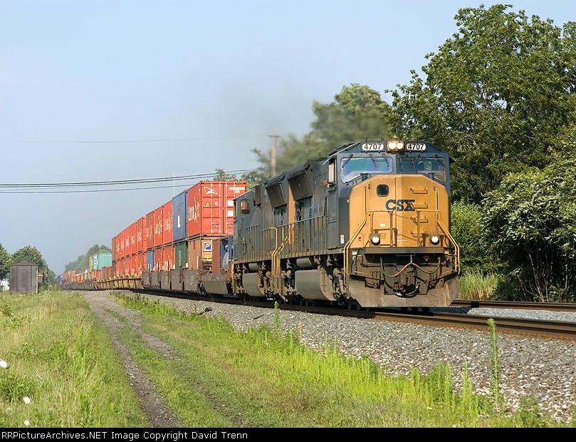 Westbound CSX Stack Train @ Lake City, Pa.